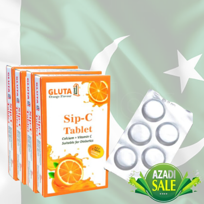 Sip c Tablets - Vitamin c ( Pack of 4) – GLUTA ONE Pvt.Ltd