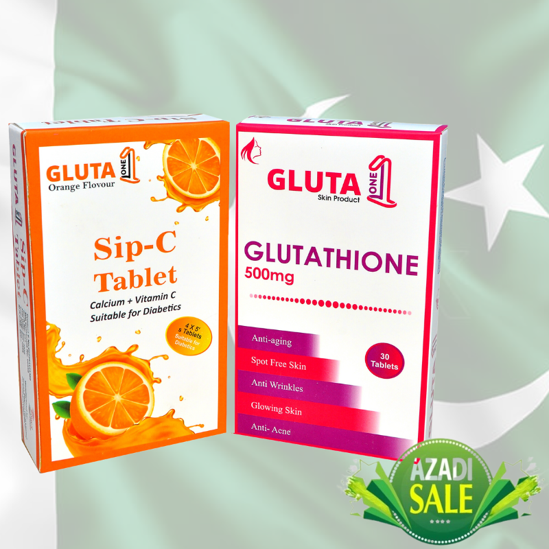 Gluta One Skin Whitening Tablets + Vitamin C For Glowing Skin – GLUTA ONE
